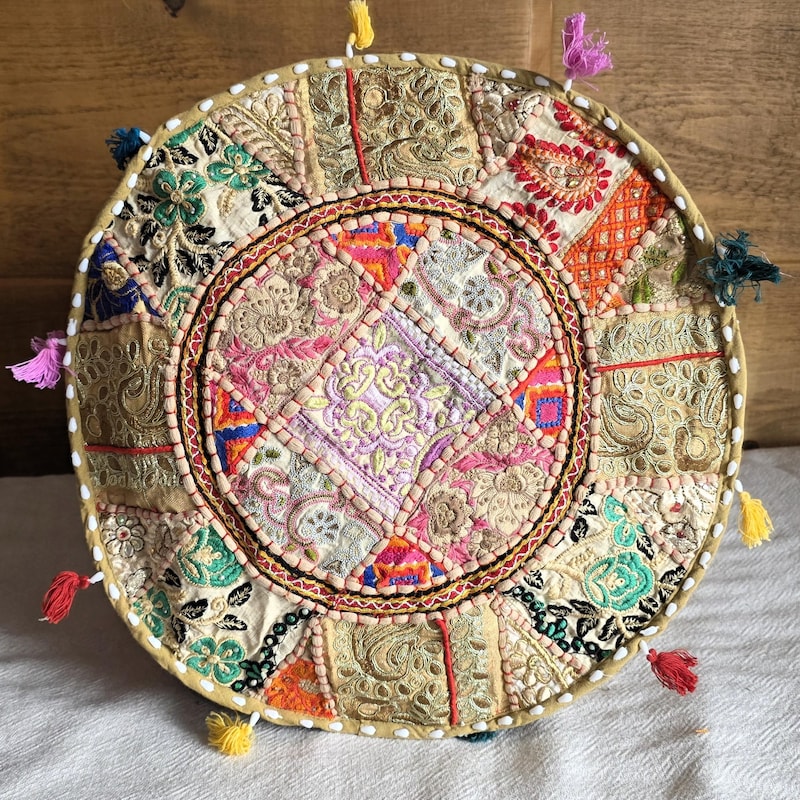 Ethnic Pouf - Etsy UK