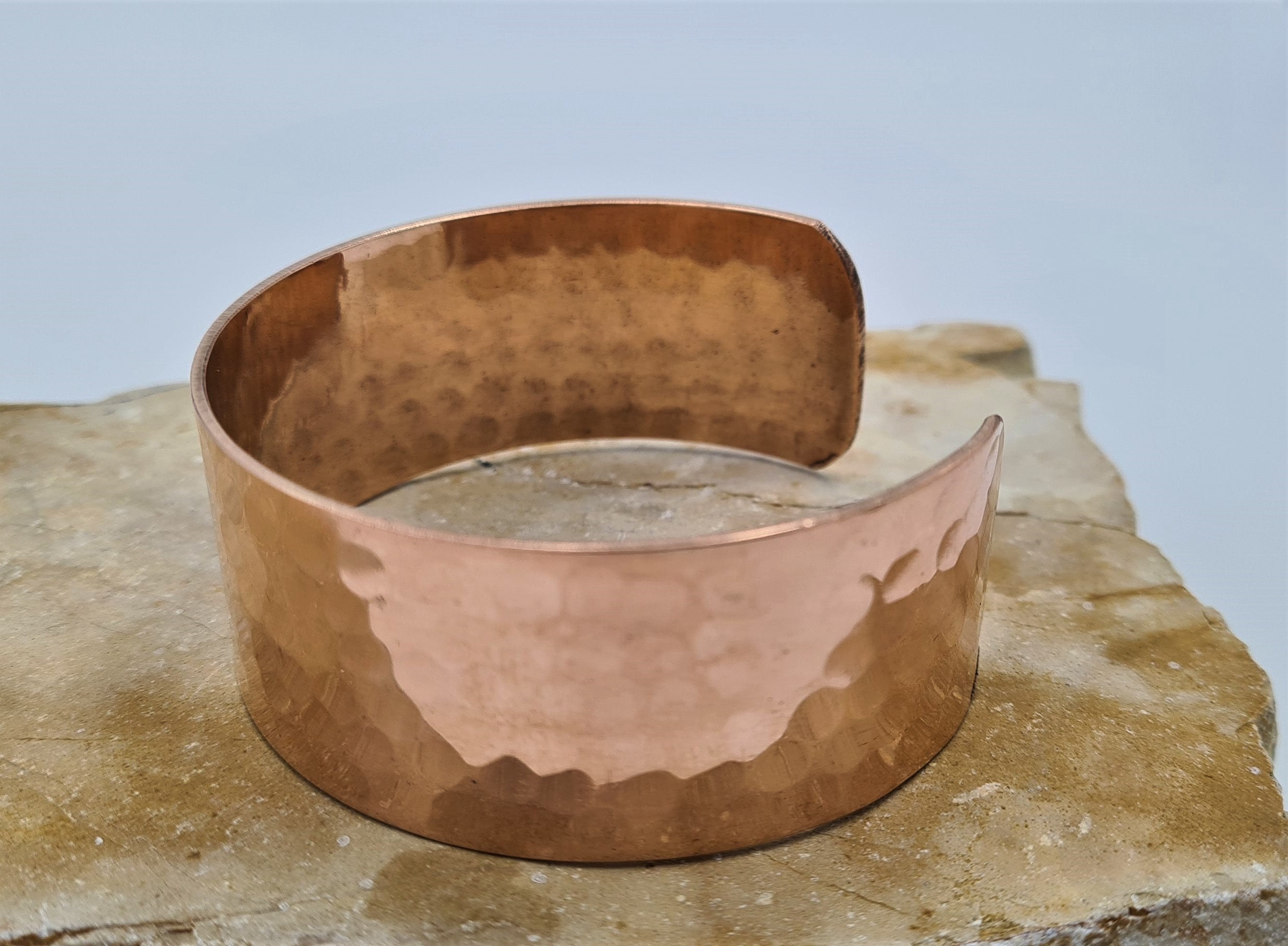 Wide Copper Cuff Bangle. Hammered Pure Copper Bracelet. - Etsy