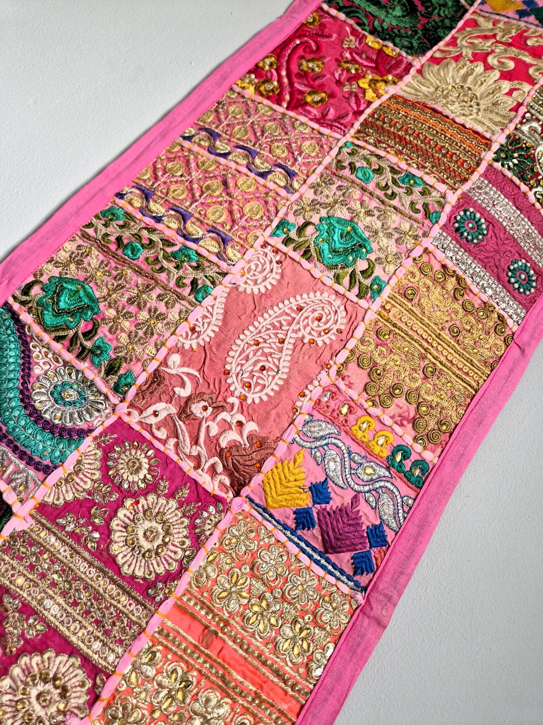 Indian Table Runner. Embroidered Table Cloth. - Etsy