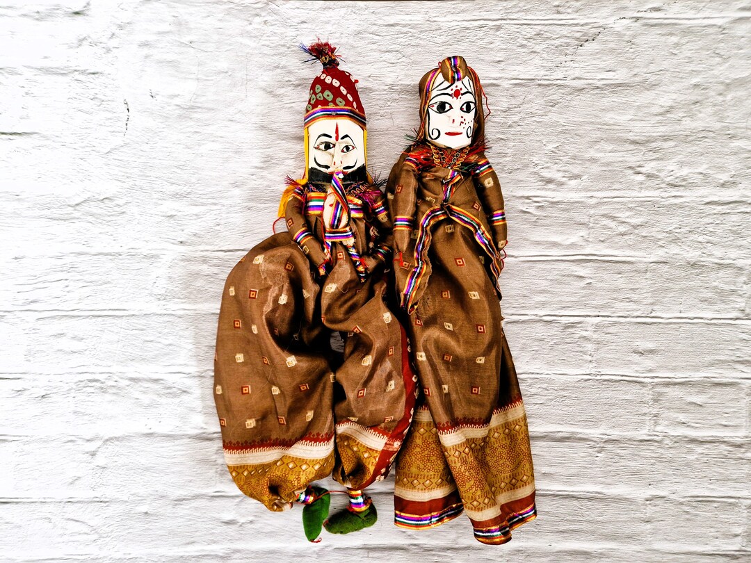 Traditional Indian Puppets. Vintage Wooden Dolls. - Etsy UK