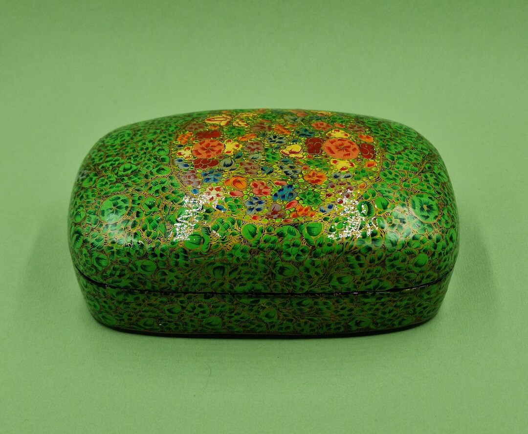 Hand-painted Paper Mache Box. Decorative Gift Box - Etsy