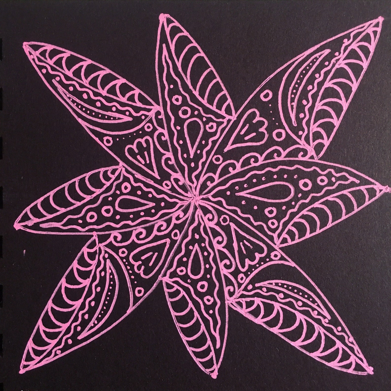 Black 6x6 Mini Zentangle Prints - Etsy