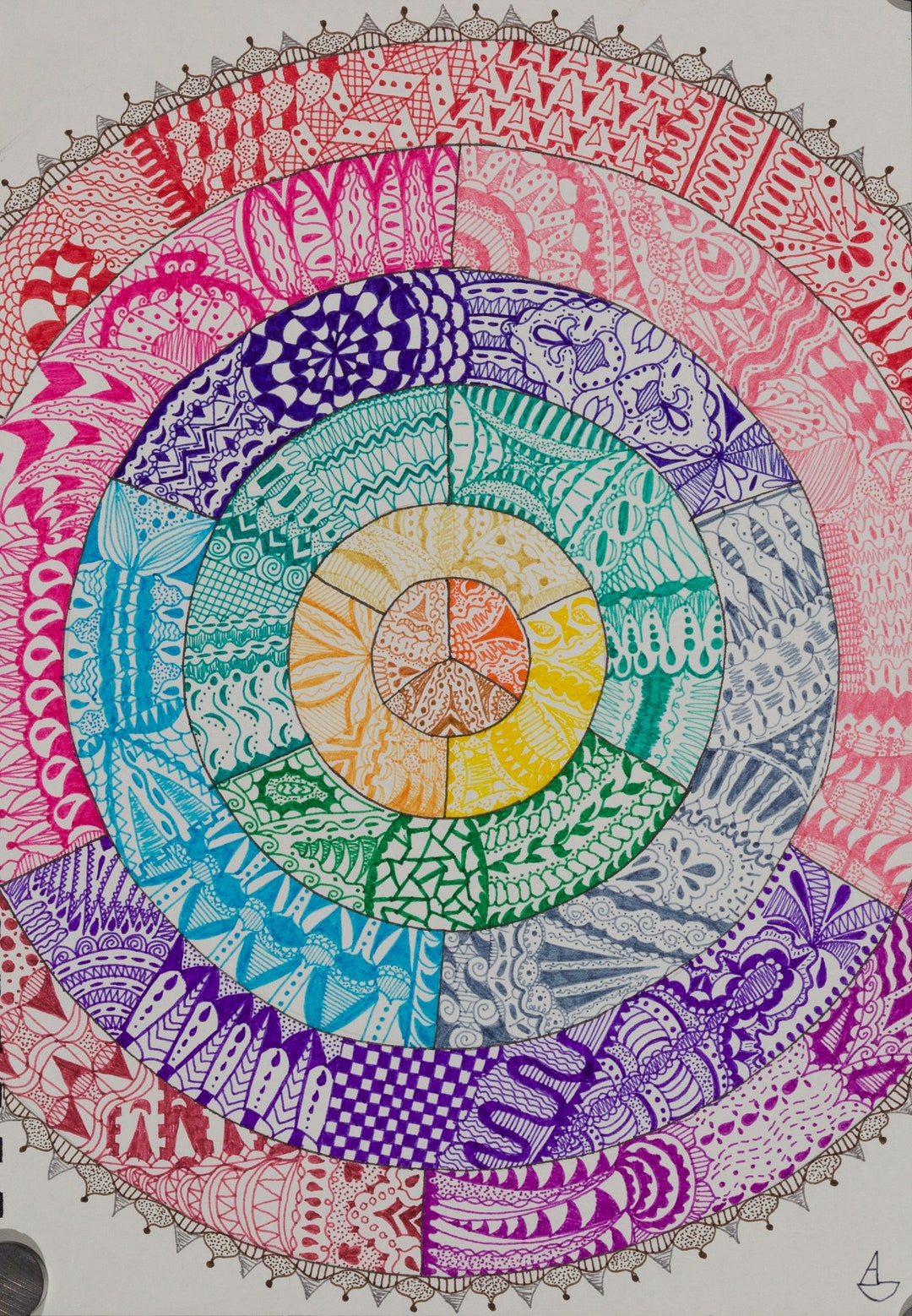 A Sanguine Hope Zentangle Print Multiple Sizes - Etsy