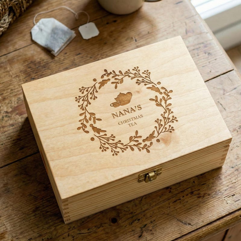 Vintage Tea Wood Box - Etsy