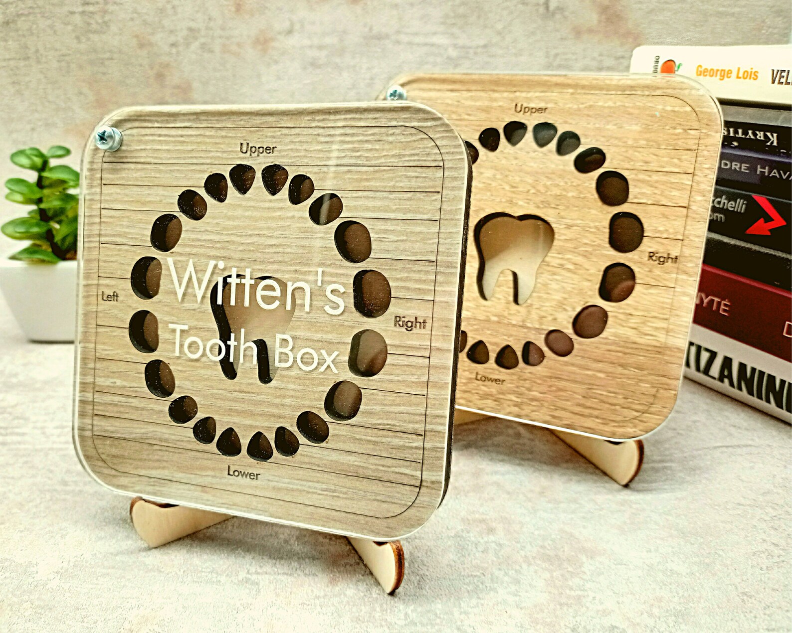 Personalized Wooden Baby Tooth Keepsake Box Customizable - Etsy