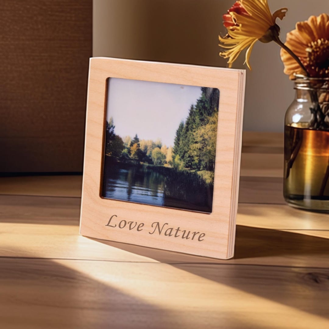 Custom Wooden Polaroid Photo Frame – Personalized Engraved Gift ...