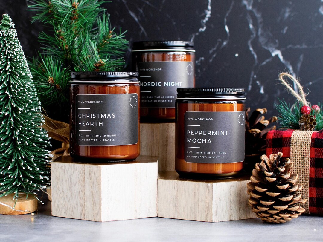 Christmas Candle | Holiday Soy Candle | Winter Scented Candles ...