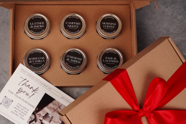 Father’s Day Gift | Candle Sampler Set, Hand-poured Soy Candles in 2 Oz ...