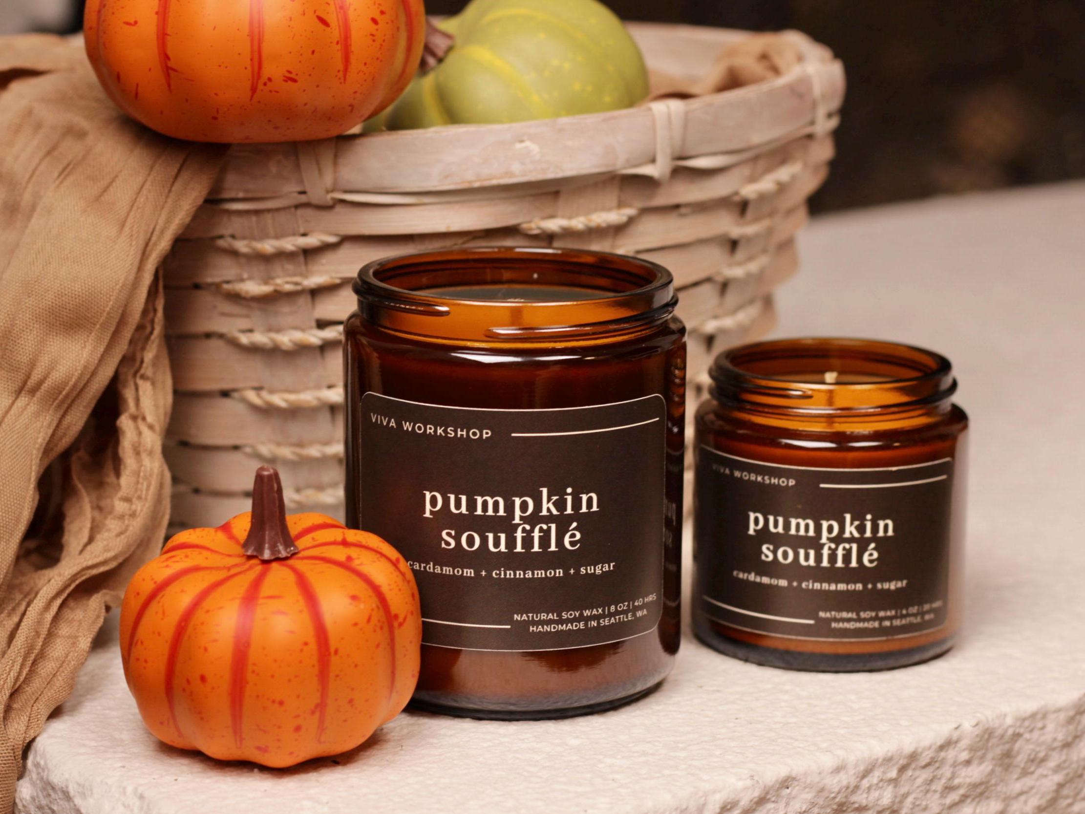 Fall Candle Gift Set | Cozy Soy Candles for Her, Pumpkin Soufflé ...