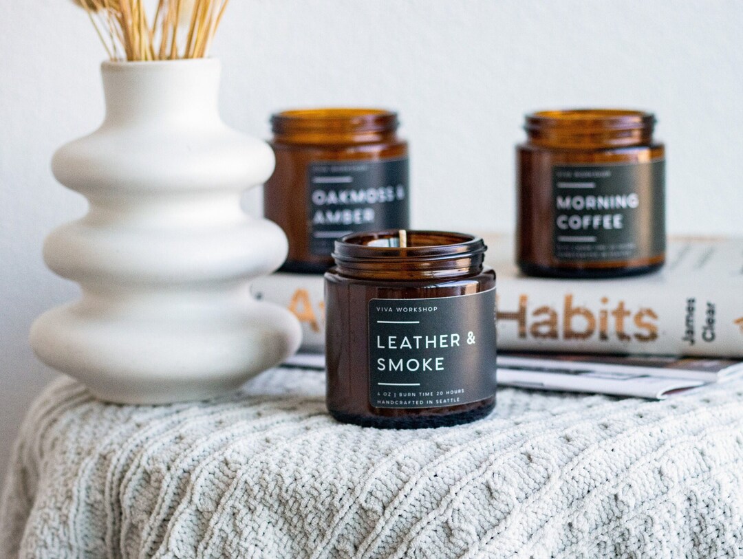 Autumn Fireside Candles Set of 3 Fall Candles Gift for Her | Holiday ...