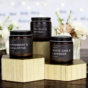 Sea Salt & Orchid Scented Candle Mothers Day Gift | Hand-poured Soy Wax ...
