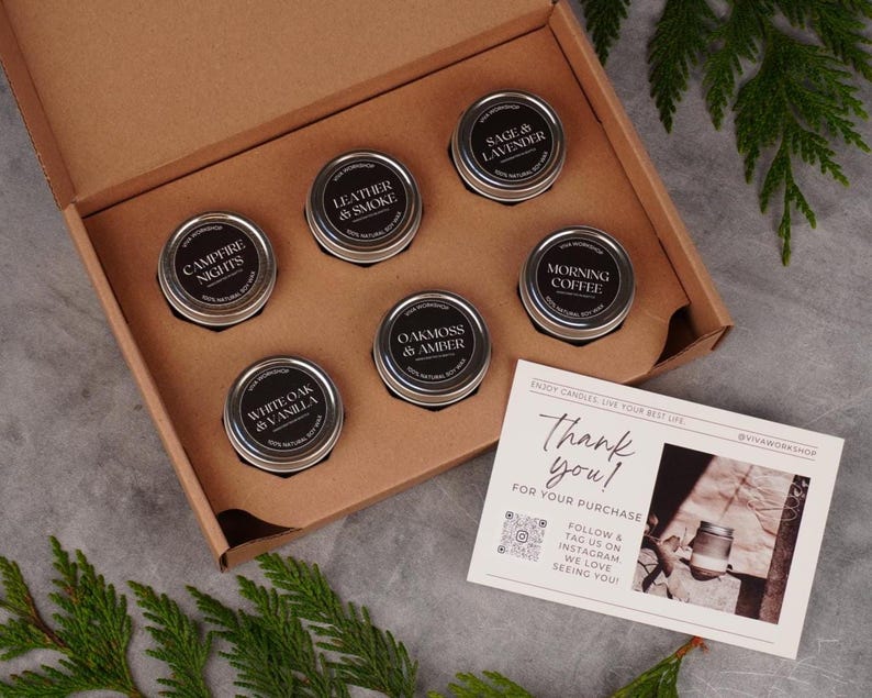 Father’s Day Gift | Candle Sampler Set, Hand-poured Soy Candles in 2 Oz ...
