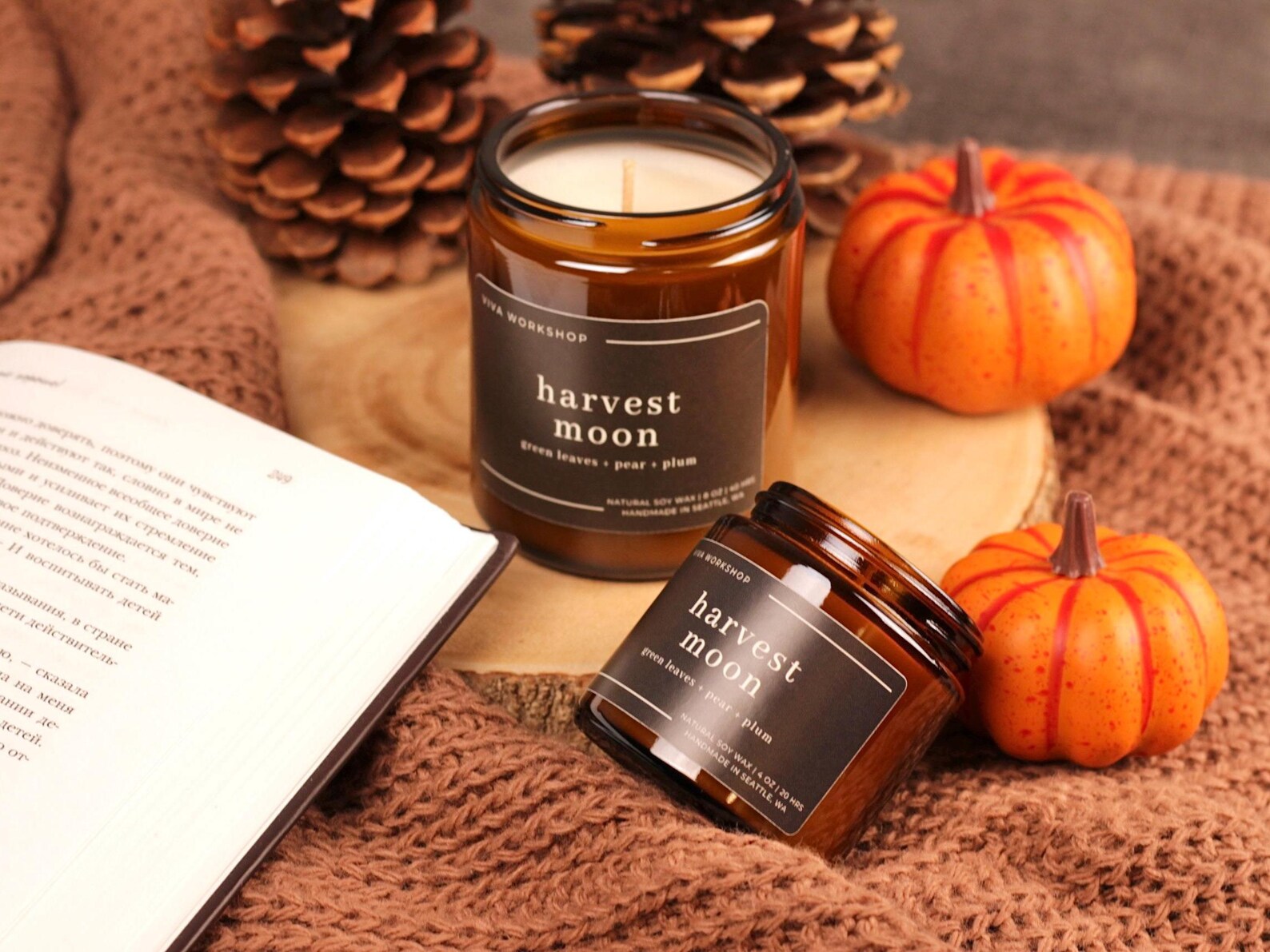 Fall Candle Gift Set | Cozy Soy Candles for Her, Pumpkin Soufflé ...