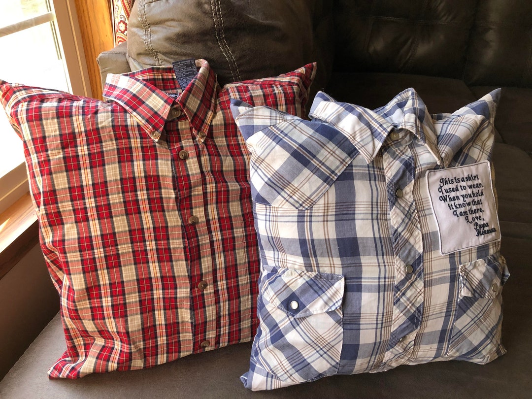 Pillow Made From Shirts (w/ PILLOW INSERT) - Etsy