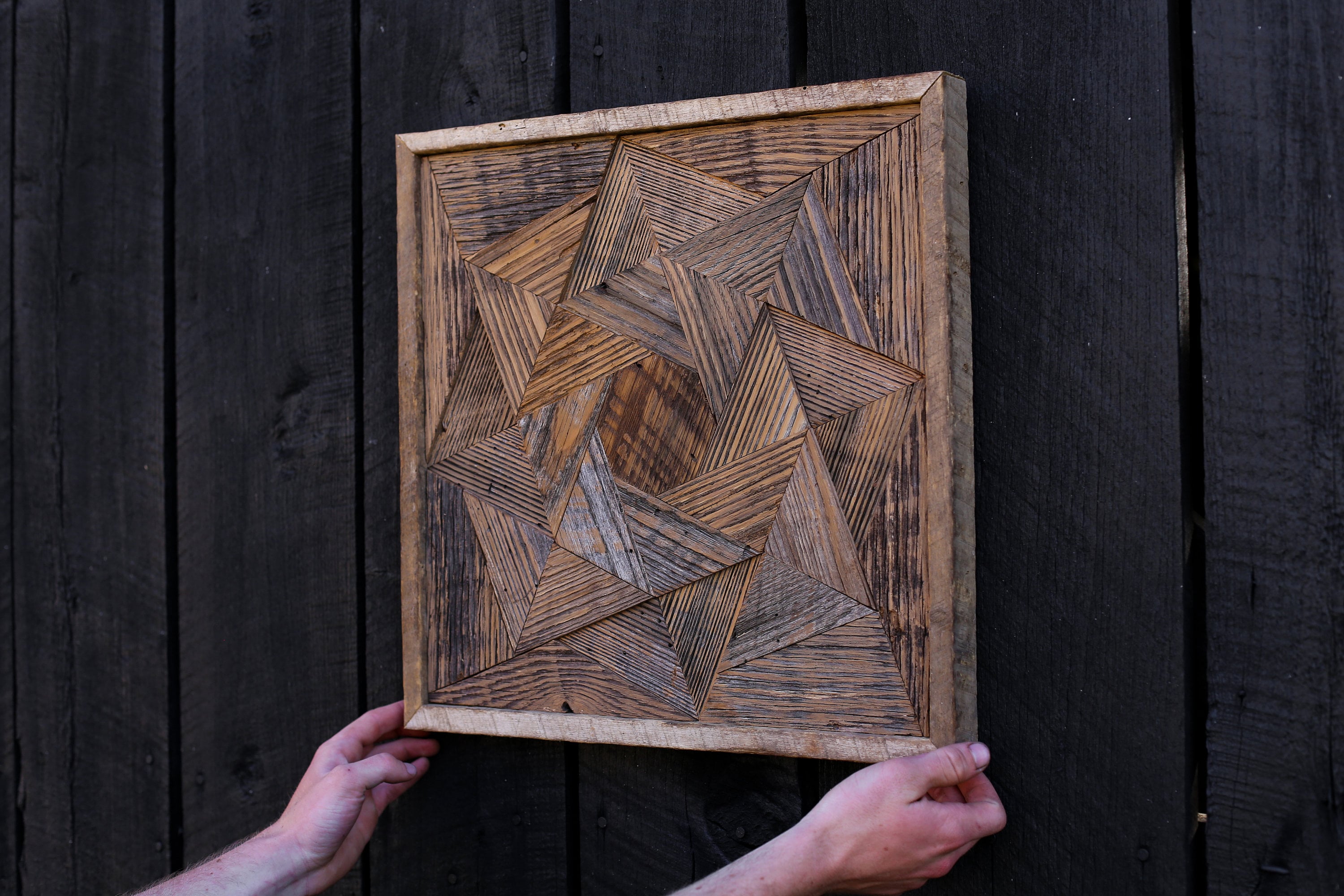 American Chestnut Wooden Pieced Barn Quilt - Etsy