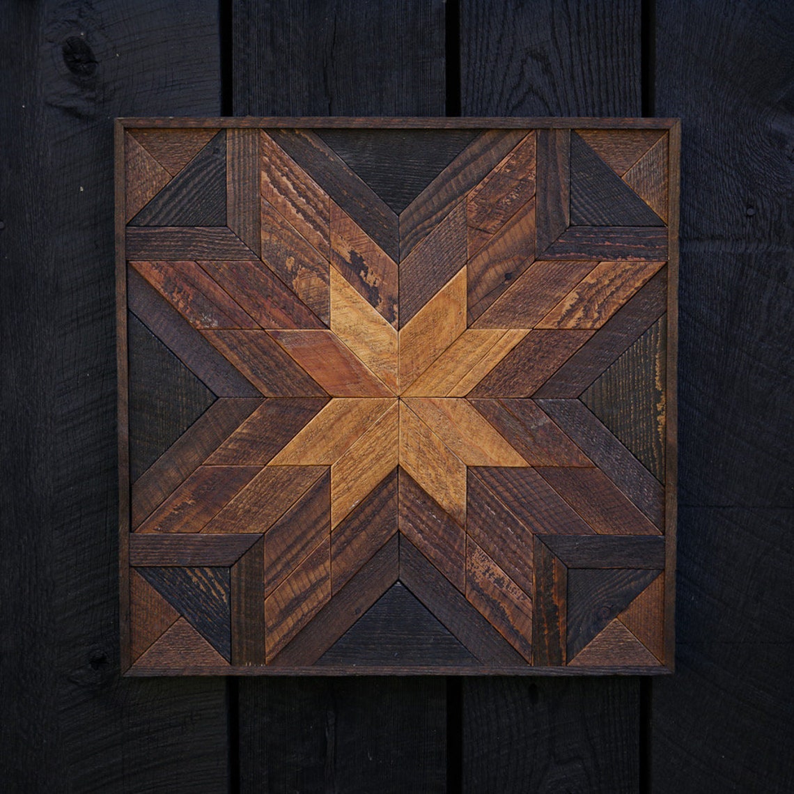 Dutch Star Handmade Wooden Pieced Barn Quilt Wall Hanging | Hemlock ...