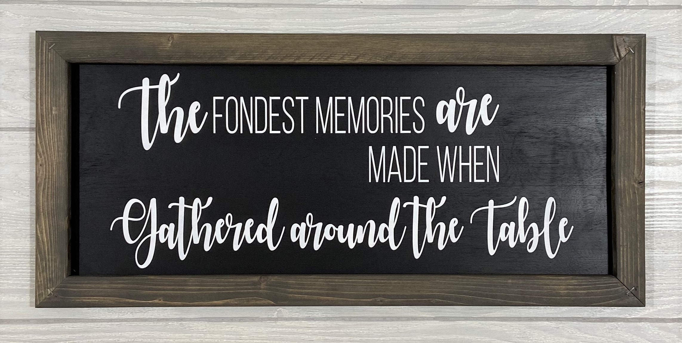 Farmhouse Decor, Farmhouse Sign, Wood Sign, Gathered Around the Table ...