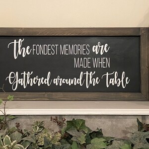 Farmhouse Decor, Farmhouse Sign, Wood Sign, Gathered Around the Table ...