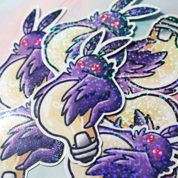 Holographic Mothman Sticker - Etsy