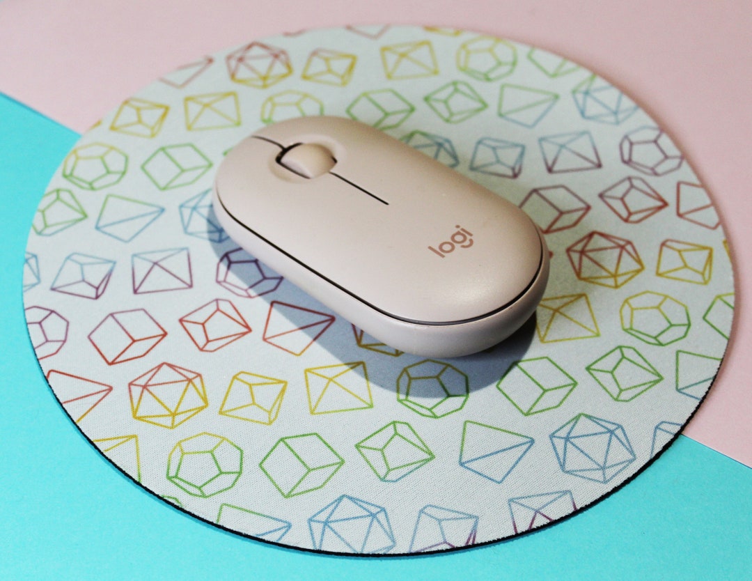 Rainbow Polyhedral - Mouspad - Desk Decor - Nerd Merch - Kawaii Mouse ...