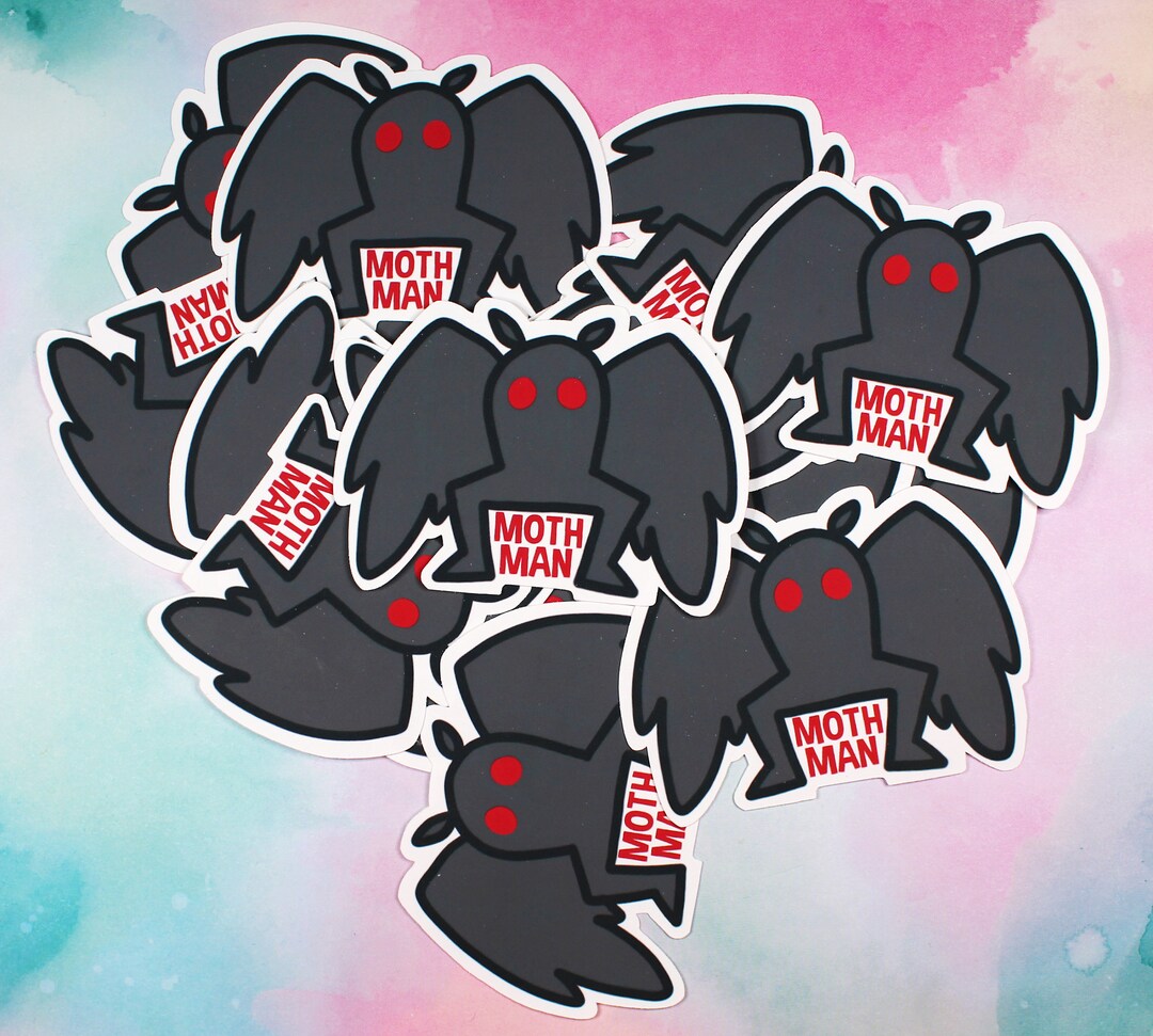 Cute Mothman Sticker - Laminated Glossy Sticker - Cryptid Sticker - Die ...