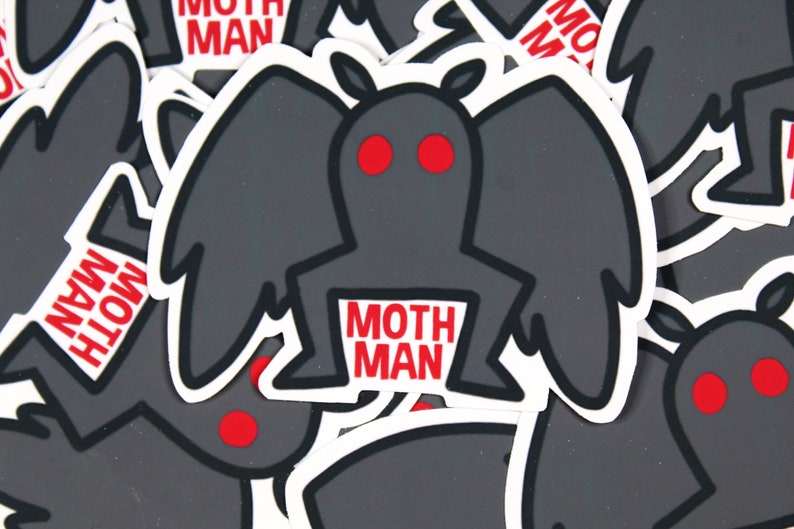Cute Mothman Sticker - Laminated Glossy Sticker - Cryptid Sticker - Die ...