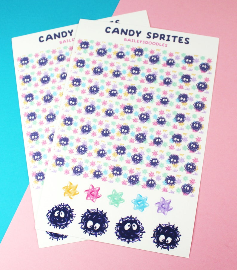 Candy Sprite Washi Sheet Anime Cute Stationery Gift - Etsy