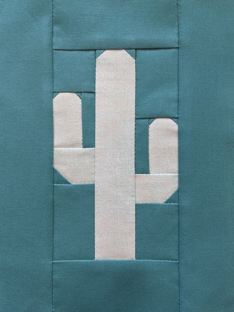 Saguaro Cactus Foundation Paper Piece Quilt Block Pattern Digital PDF ...