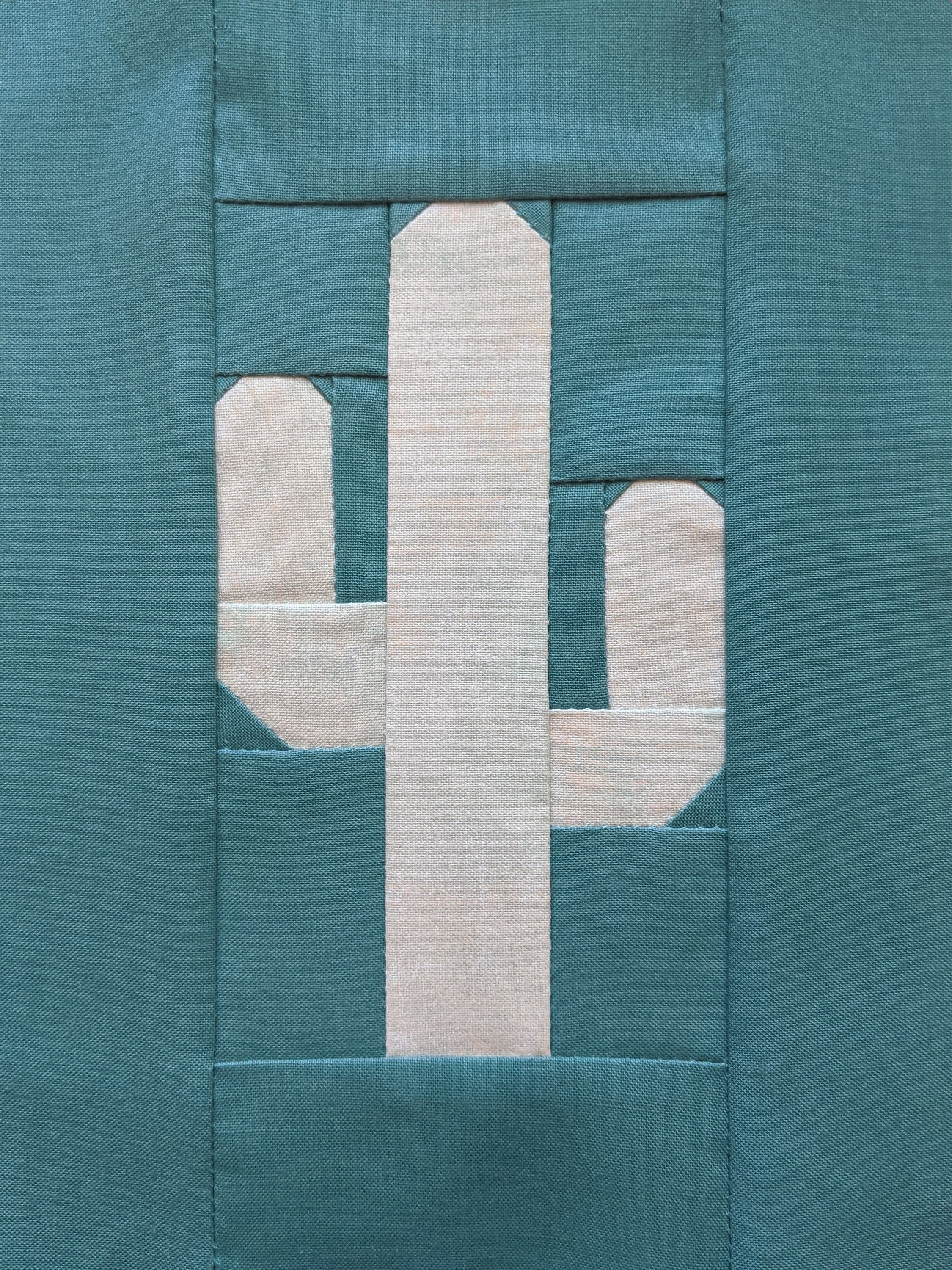 Saguaro Cactus Foundation Paper Piece Quilt Block Pattern Digital PDF ...