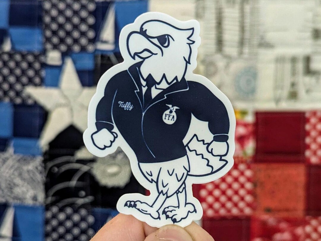 Allen FFA Tuffy Eagle Mascot 3-inch Sticker, Future Farmers of America ...