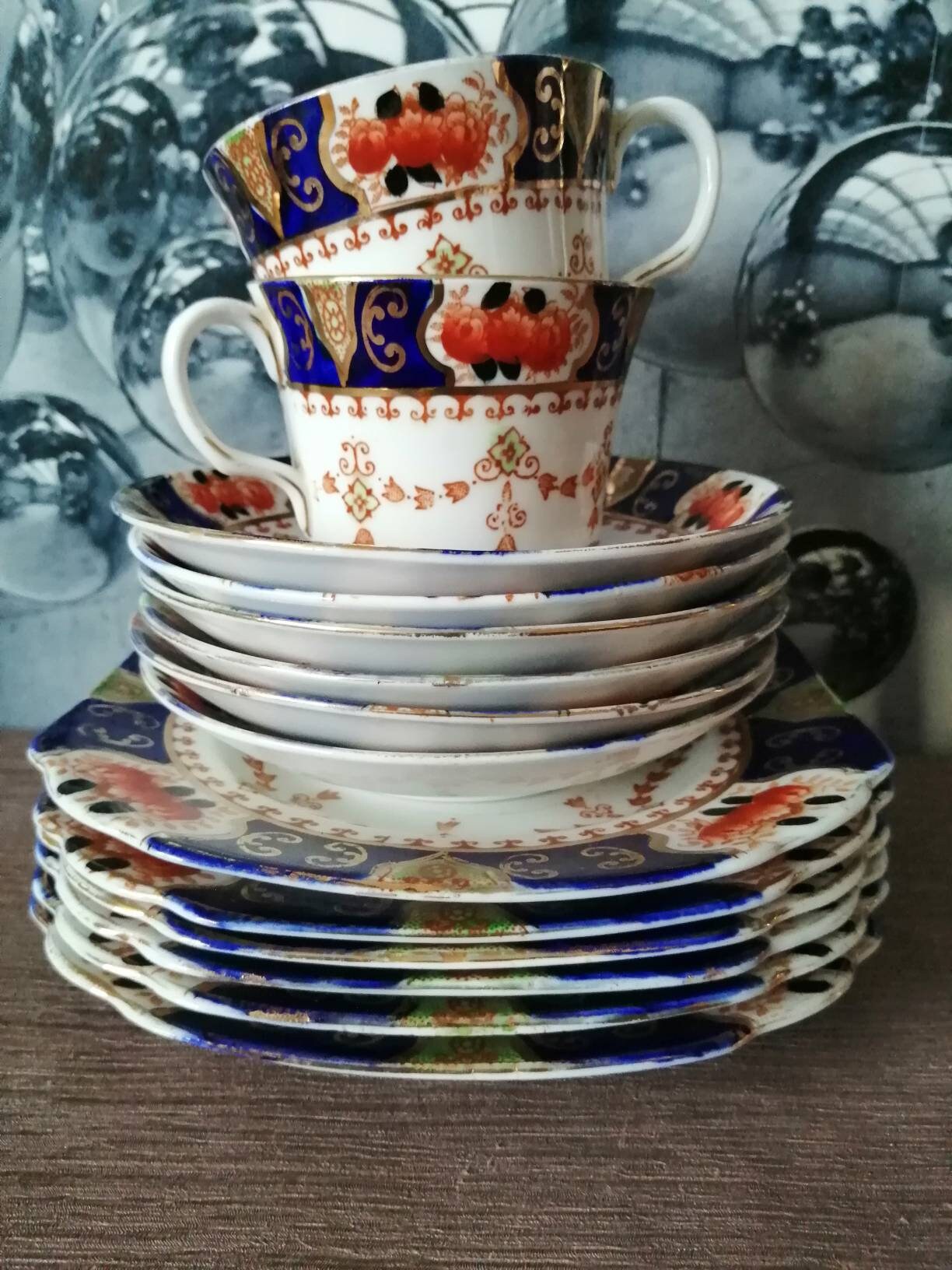 Antique MELBA Bone China Imari Pattern Set | Etsy