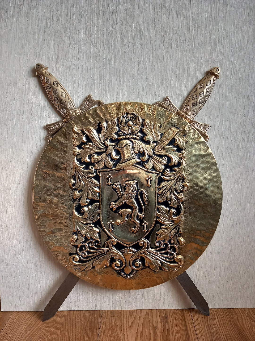 Antique Brass Heraldry Shield Decorative Wall Hanging Antique Brass ...