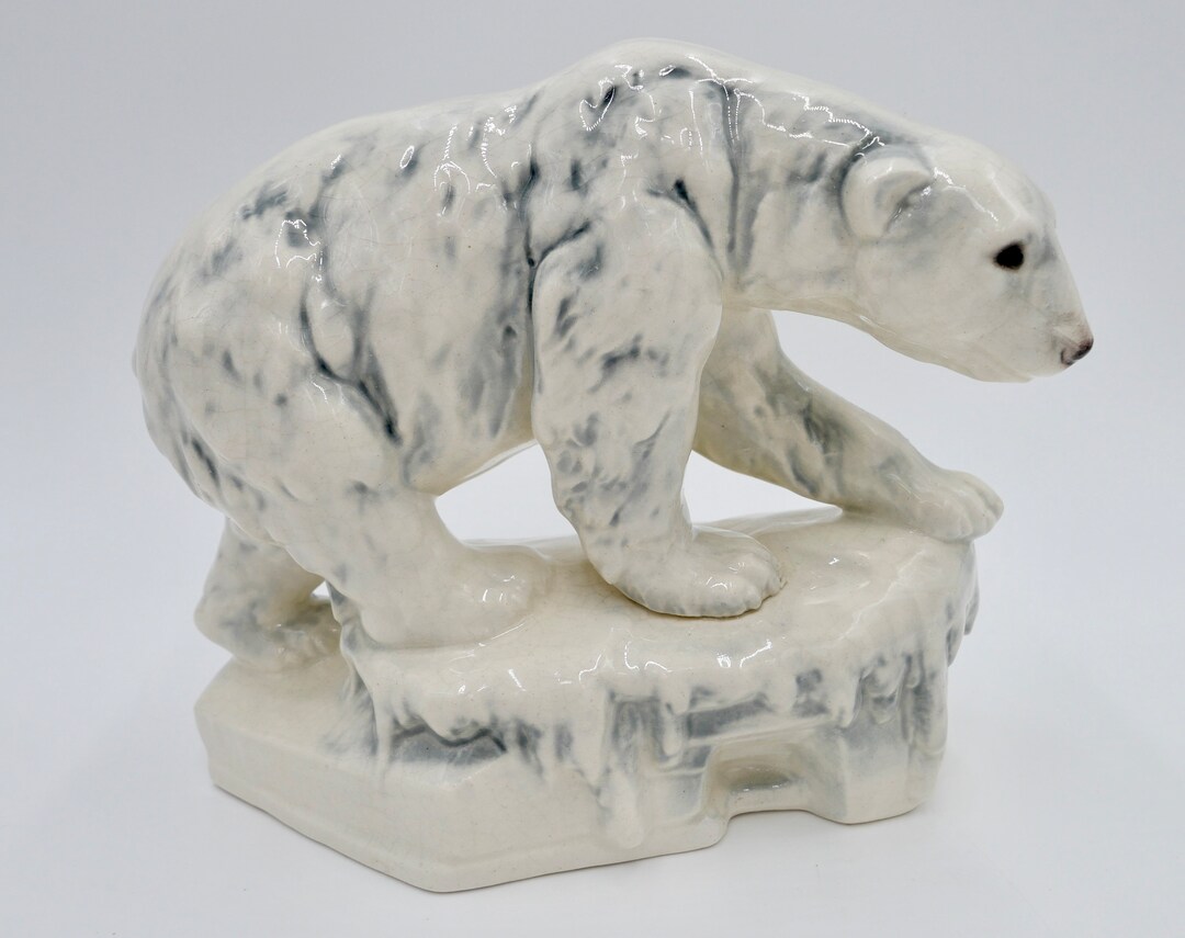 Large Old Polar Bear on Base Model No. 36096 Crackle Porcelain - Etsy