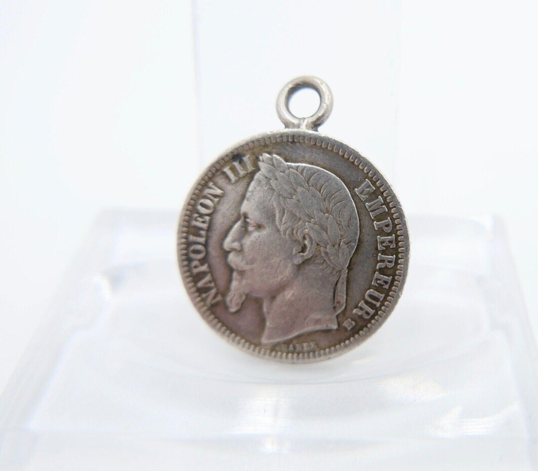 Silver Coin 1 Franc 1866, Beveled, France, Napoleon III - Etsy