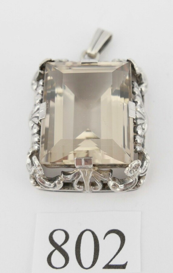 Great Art Nouveau 835 Silver Pendant Art Deco Beryll … - Gem