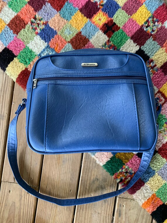 blue samsonite luggage bag - Gem
