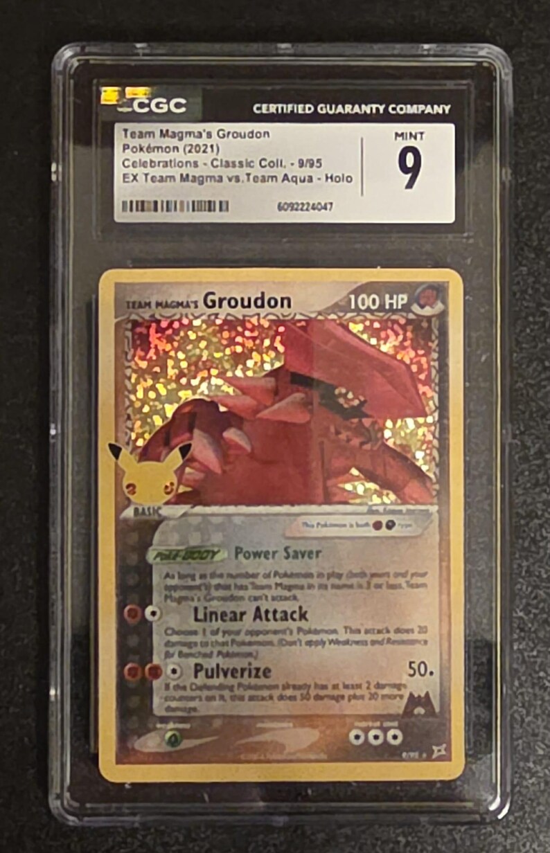 Team Magma's Groudon, Pokémon Celebrations, Holo 9/95 - Etsy