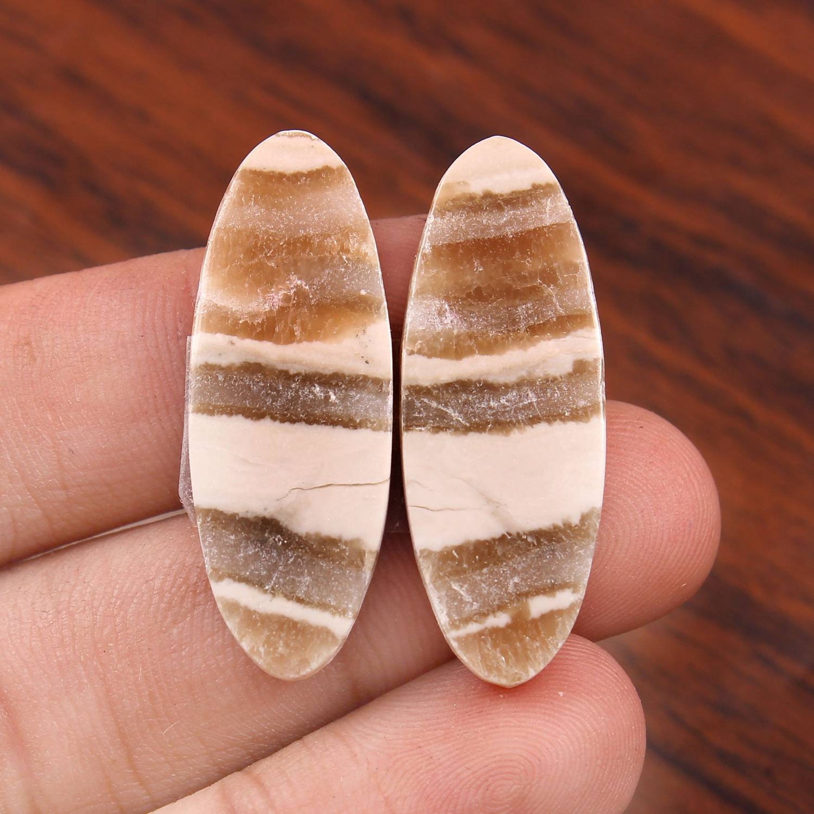 Natural Yellow Aragonite Cabochon Pair Yellow Aragonite Pair | Etsy