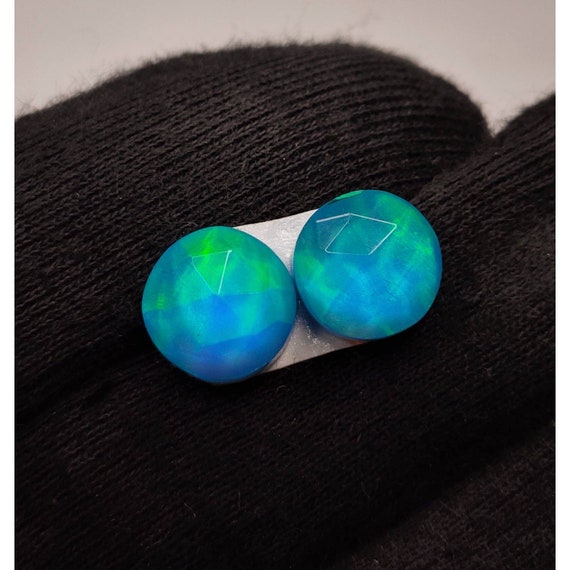 10x10x6mm Rose Cut Opal Gemstone Paraiba Opal Doublet - Etsy