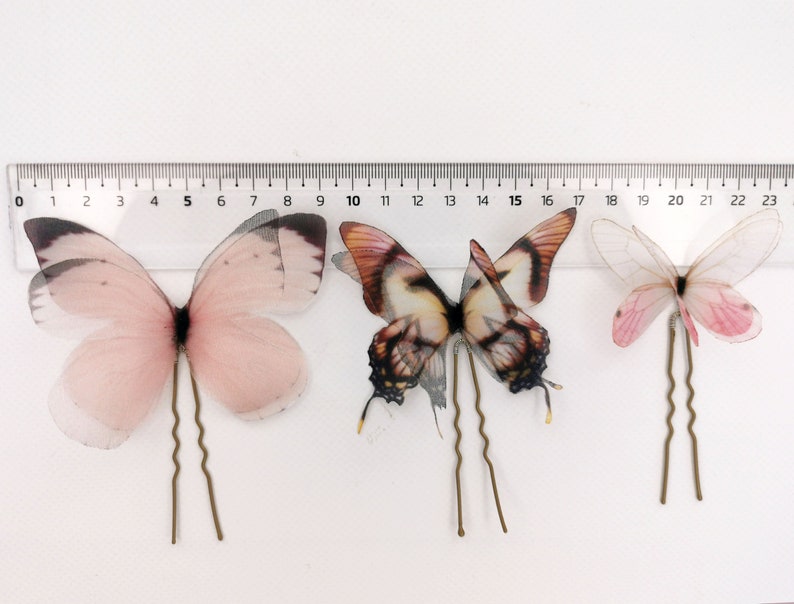 Silk Butterfly Hair Pin Pink Dreams Butterfly | Etsy