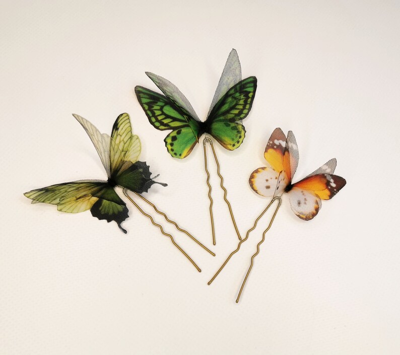 Silk Butterfly Hair Pin "nature Notes", Butterfly Jewellery, Wing ...
