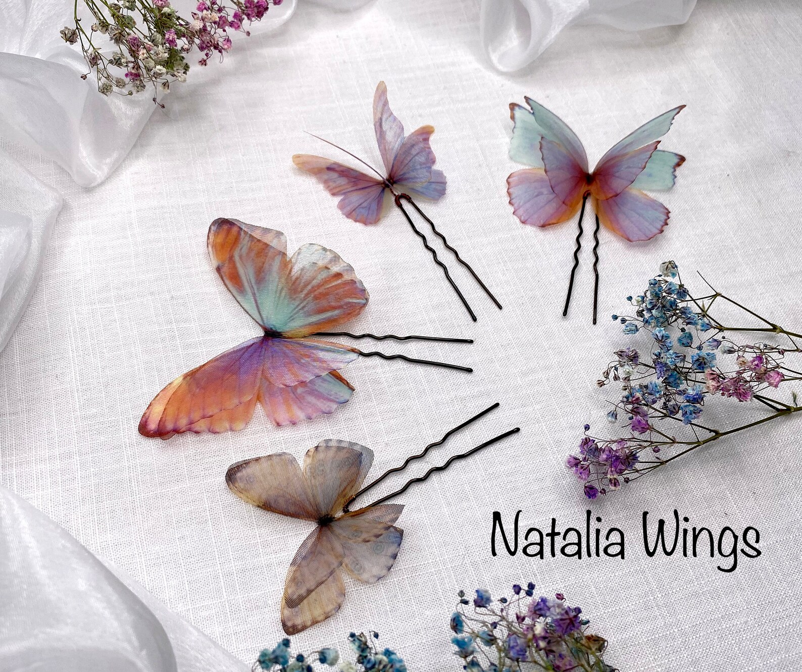 Silk Butterfly Set 4 Butterflies "miracle Wings", Natalia Wings ...