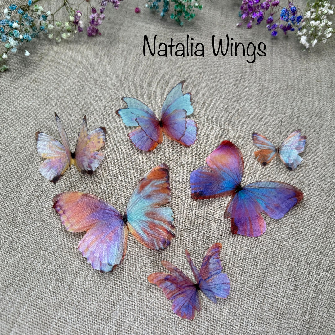 Set of 6 Silk Butterflies "miracle Wings", Natalia Wings, Butterfly ...