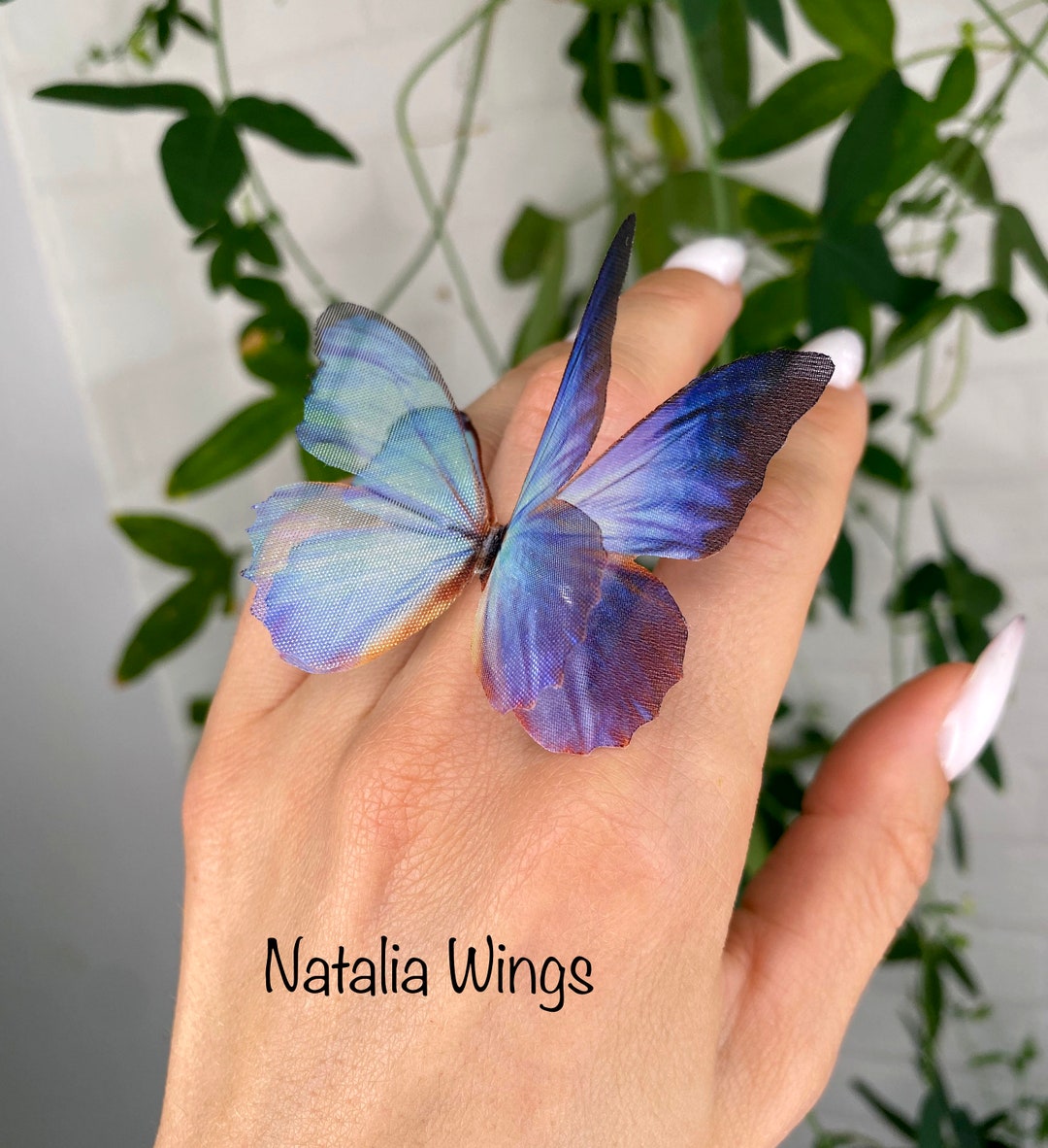 Silk Butterfly Ring 4074, Natalia Wings, Butterfly Jewelry, Wing ...