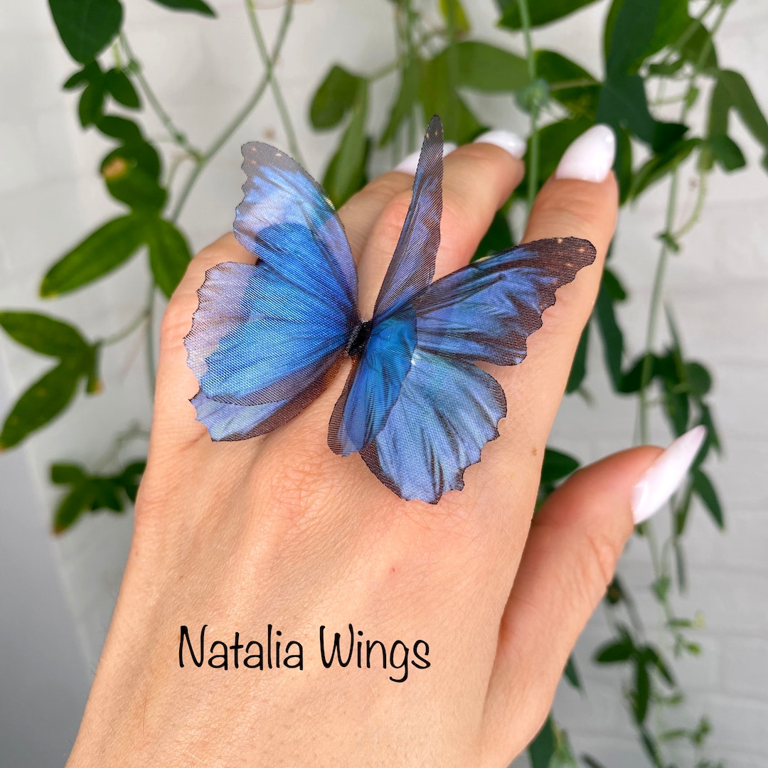 Silk Butterfly Ring 4012, Natalia Wings, Butterfly Jewelry, Wing ...