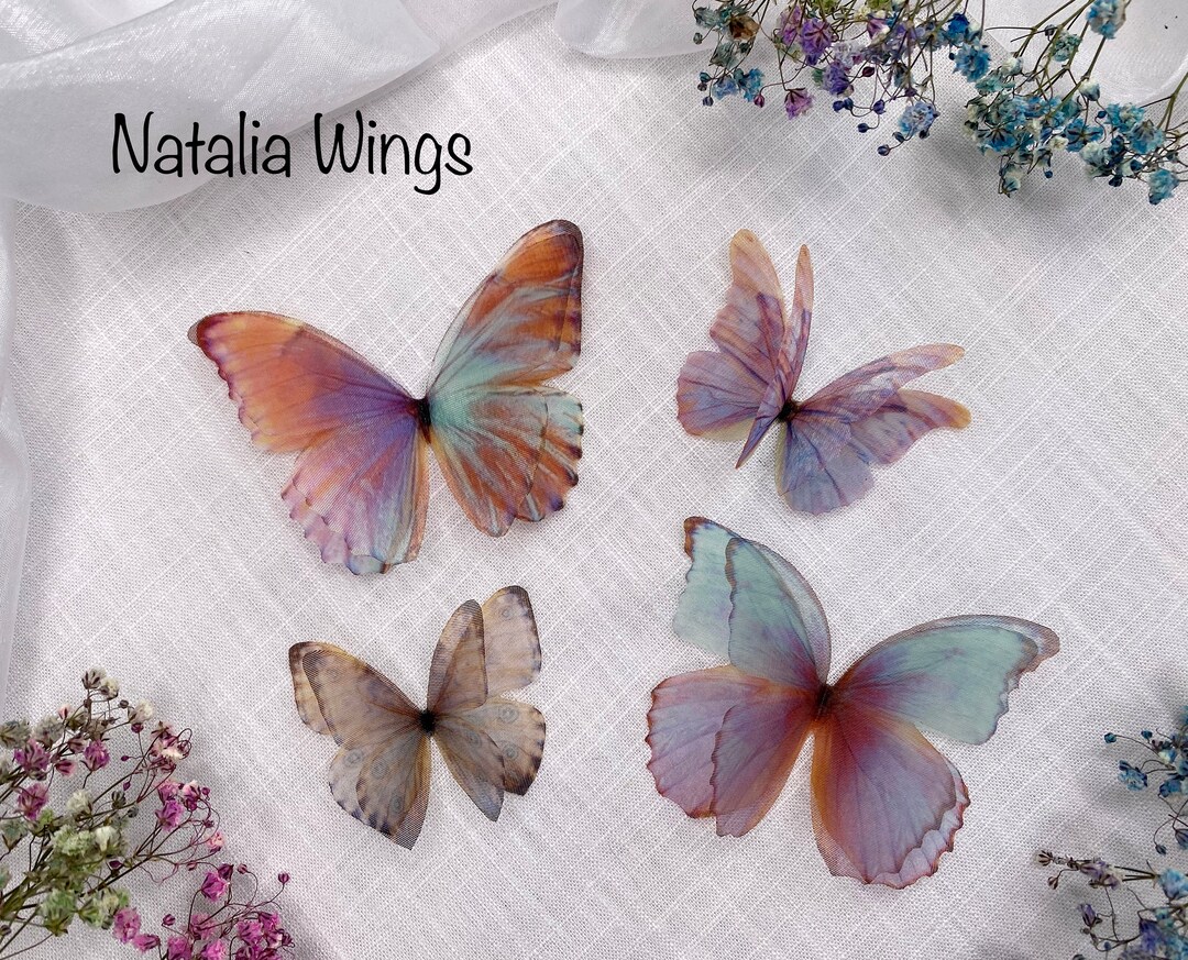 Set of 4 Silk Butterflies "miracle Wings", Natalia Wings, Butterfly ...