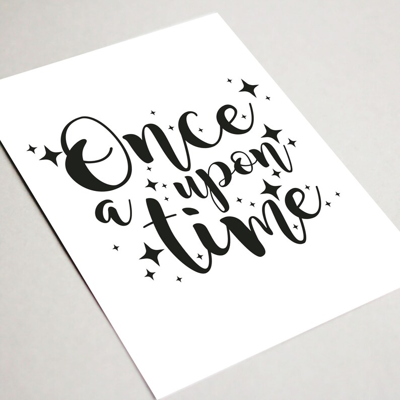 Once Upon a Time Printable Fairytale Nursery Print Princess Wall Art ...