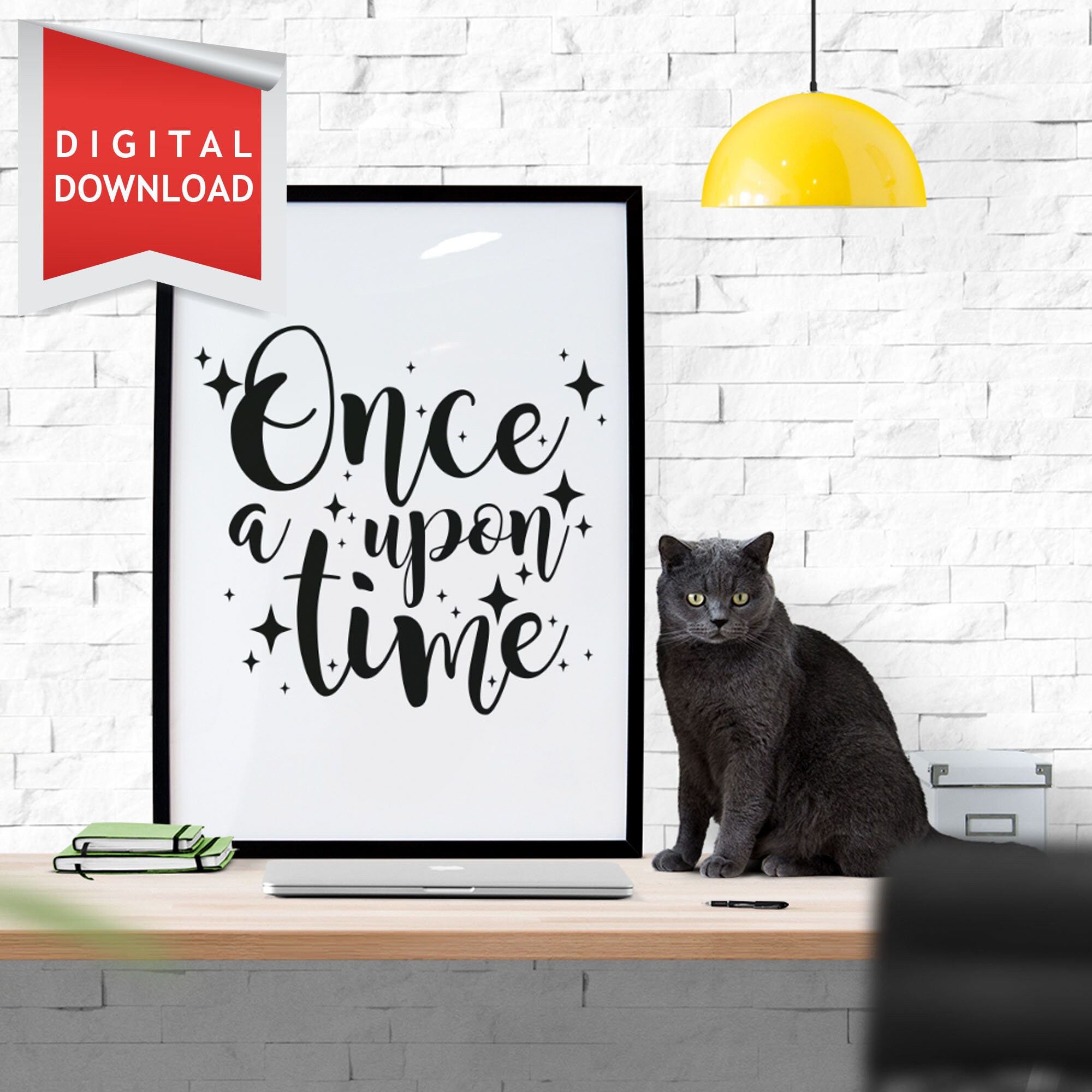 Once Upon a Time Printable Fairytale Nursery Print Princess Wall Art ...