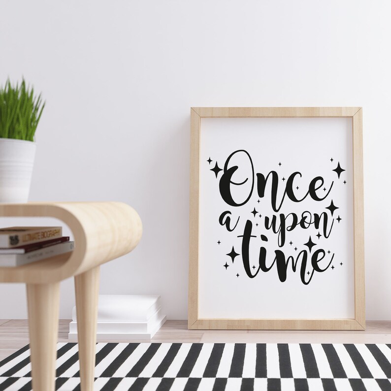 Once Upon a Time Printable Fairytale Nursery Print Princess Wall Art ...