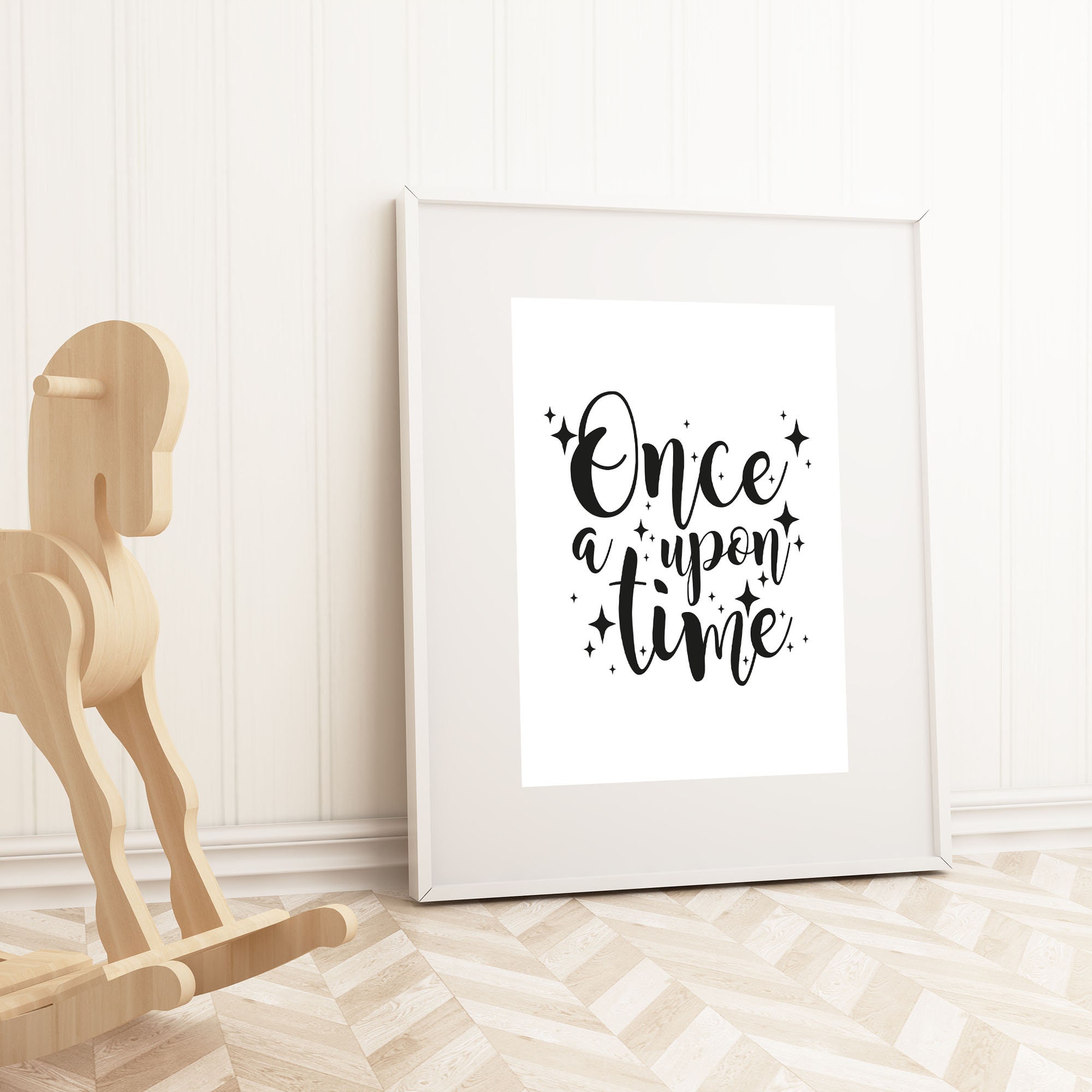 Once Upon a Time Printable Fairytale Nursery Print Princess Wall Art ...